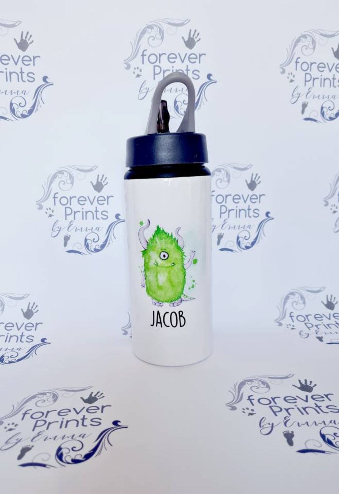 Metal Water Bottle Personalised Monster Bottle School - Etsy