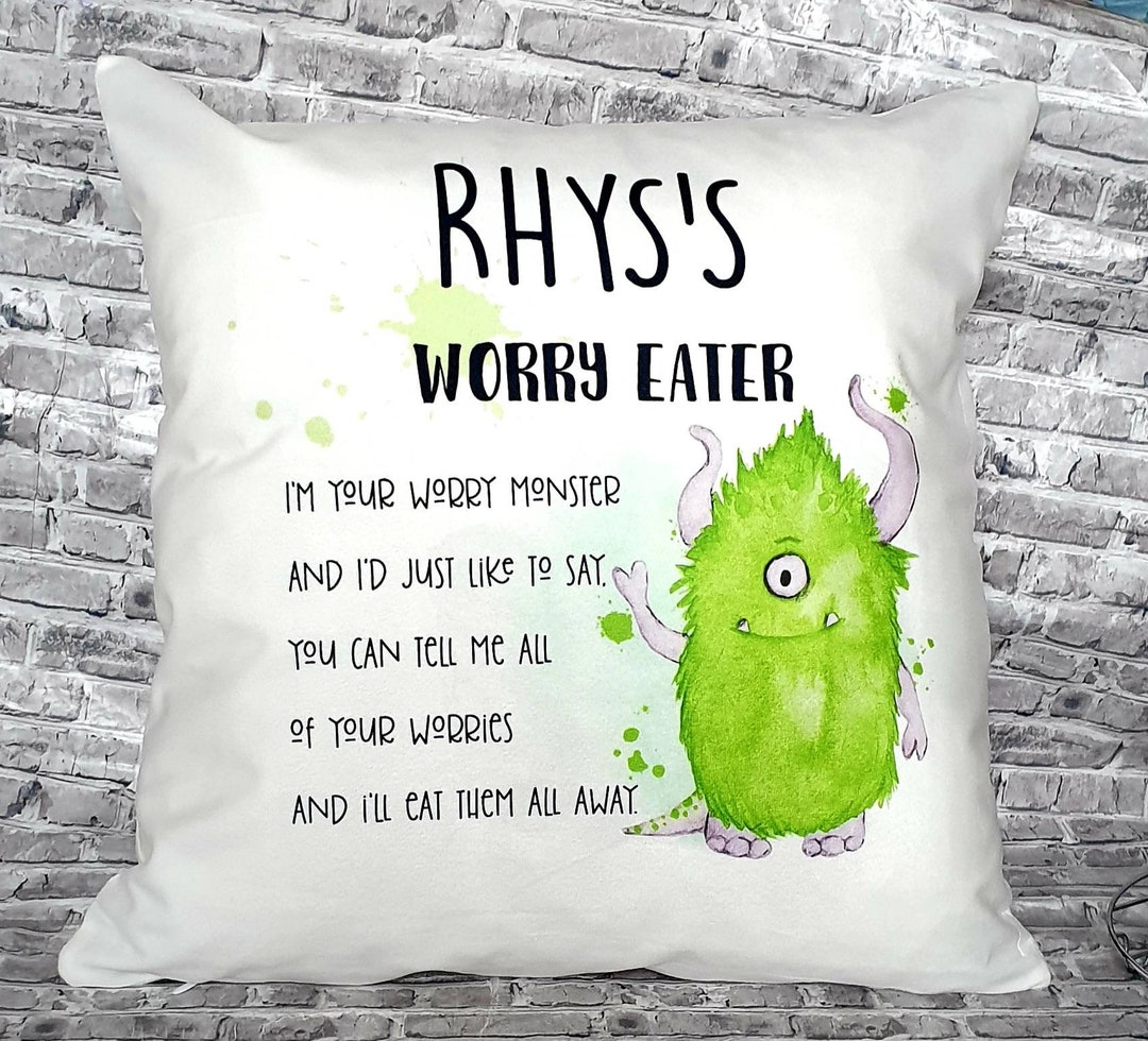 Worry Pillow, Worry Cushion, Worry Monster - Etsy UK
