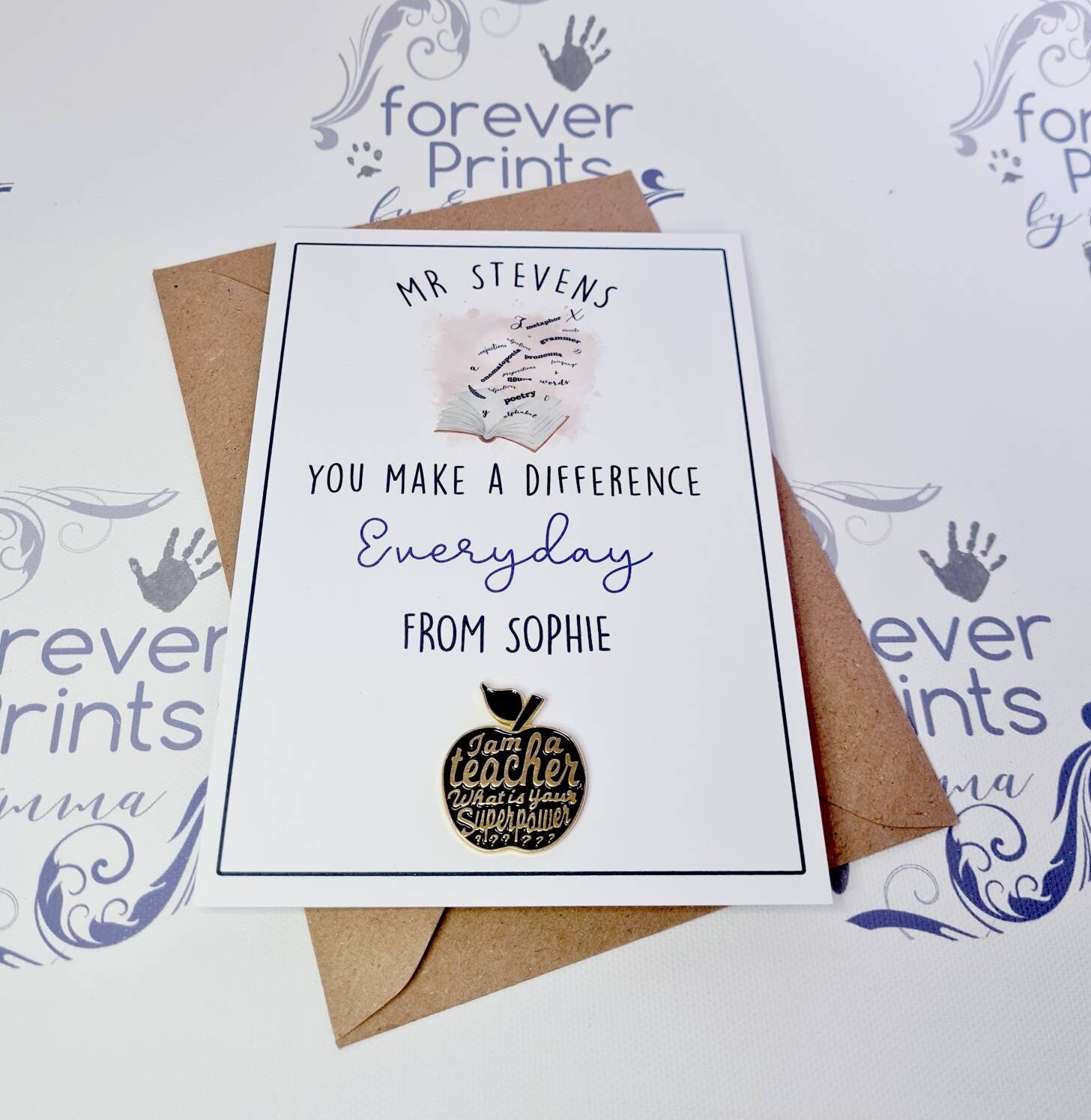 Teacher Pin Badge Thank You Teacher Personalised Teacher - Etsy UK