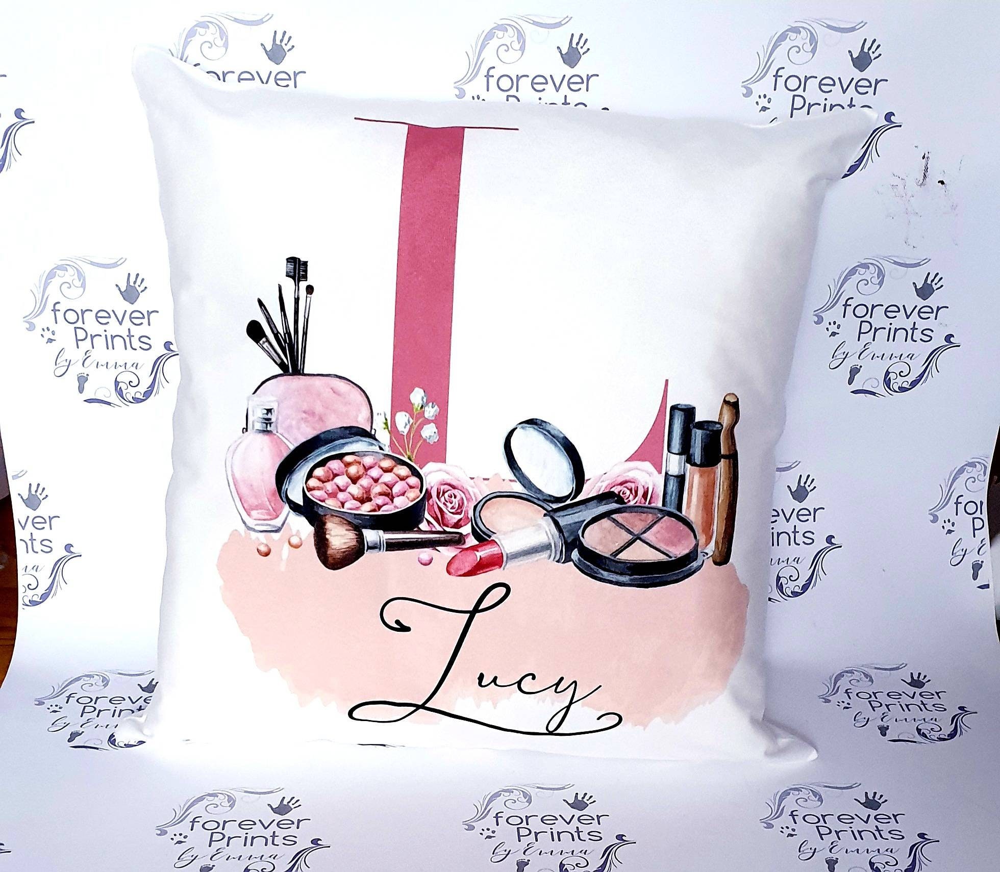 Personalised makeup pillow makeup gift girls pillow | Etsy