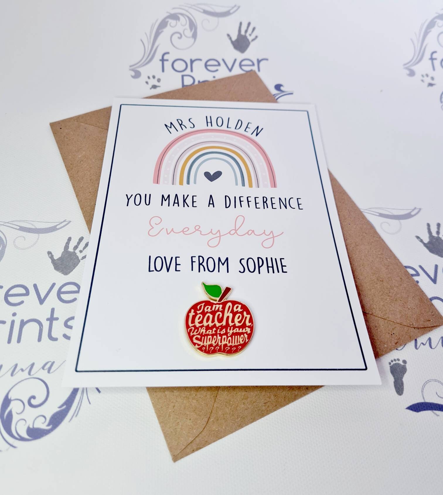 Teacher Pin Badge Thank You Teacher Personalised Teacher - Etsy UK