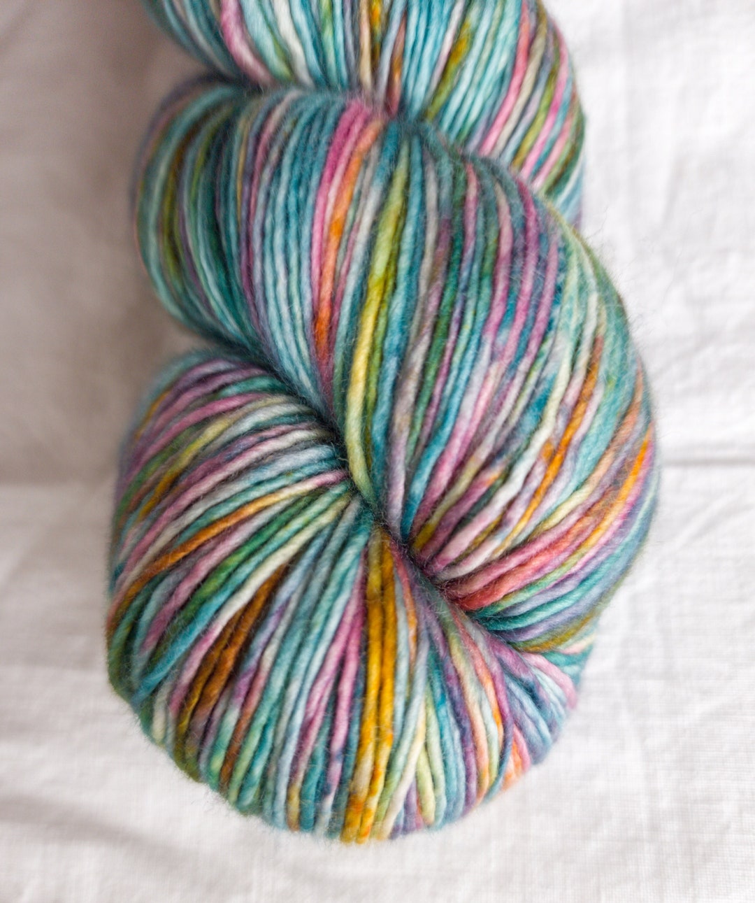Variegated Hand Dyed Merino Single Ply Yarn Aqua Marina - Etsy
