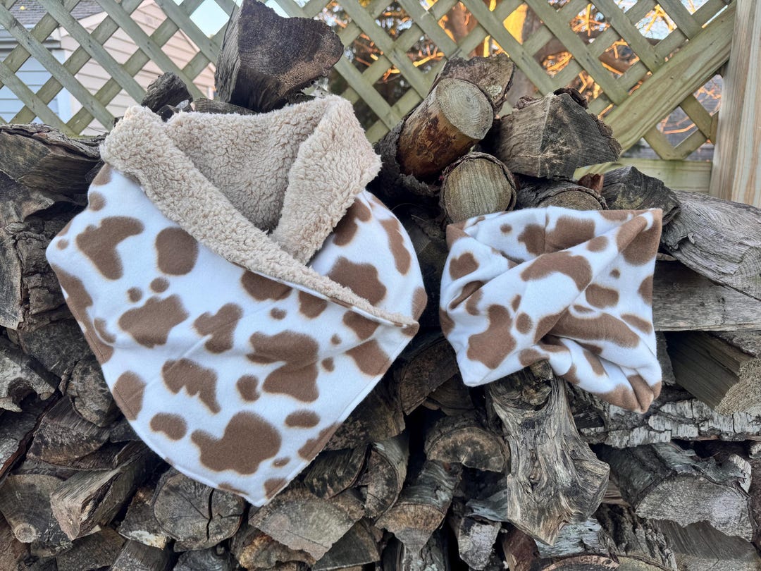 Western Cowboy, Brown Cow Print Scarf, Cow Print Winter Scarf, Wrap ...