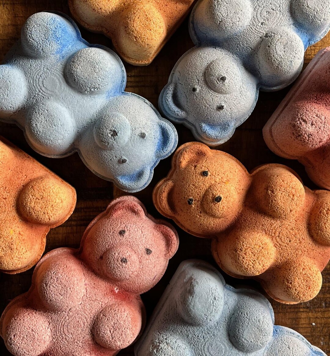 Teddy Bear Bathbomb: Organic Essential Oils, Natural Color - Etsy