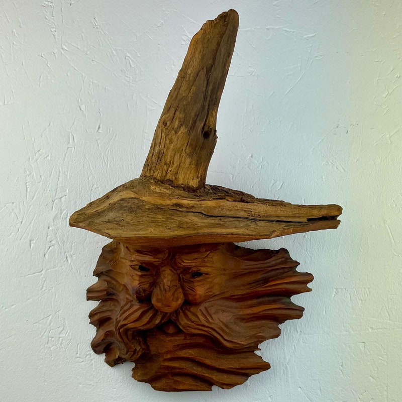 Hand Carved Wizard - Etsy