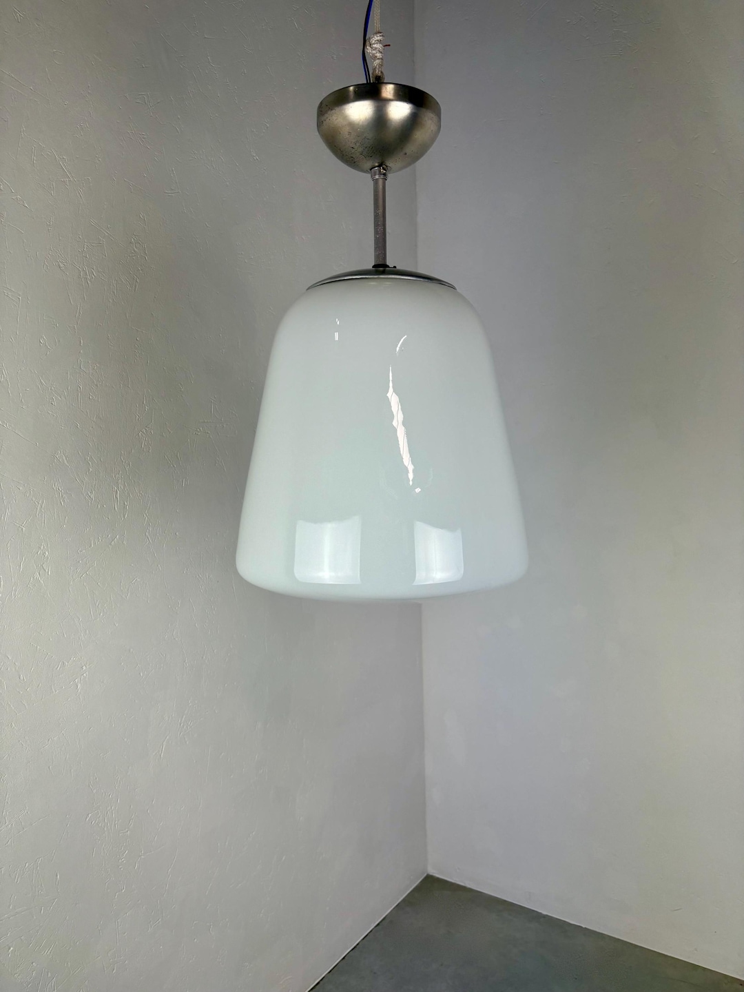 Gispen Design GISO Opaline Pendant Lamp - Vintage 30s - 50s School ...