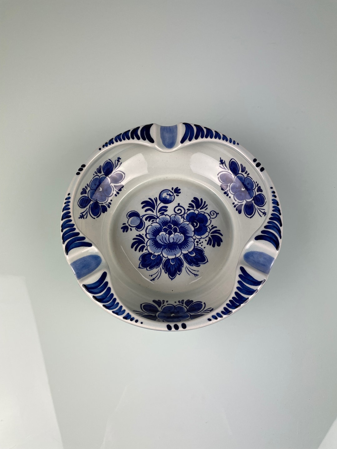 Royal Delft Holland Blue Ashtray 3040 - Vintage Dutch Plate Flowers ...