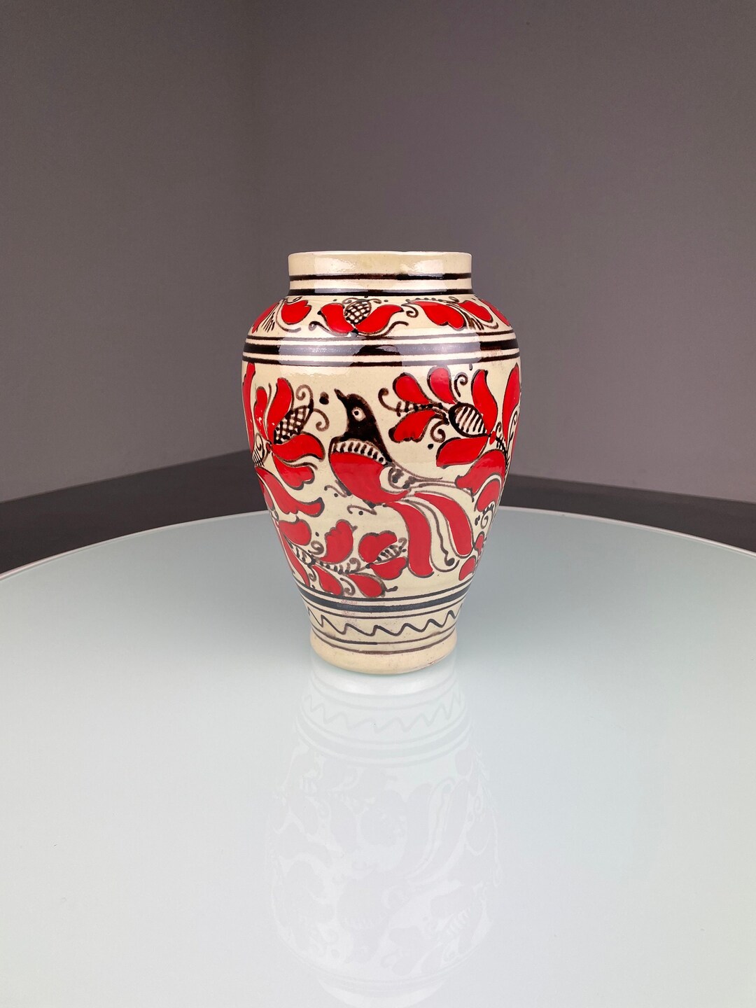 Kiss Mihaly Korondi - Vintage Ceramic Vase - 1970s Glazed Ceramic ...