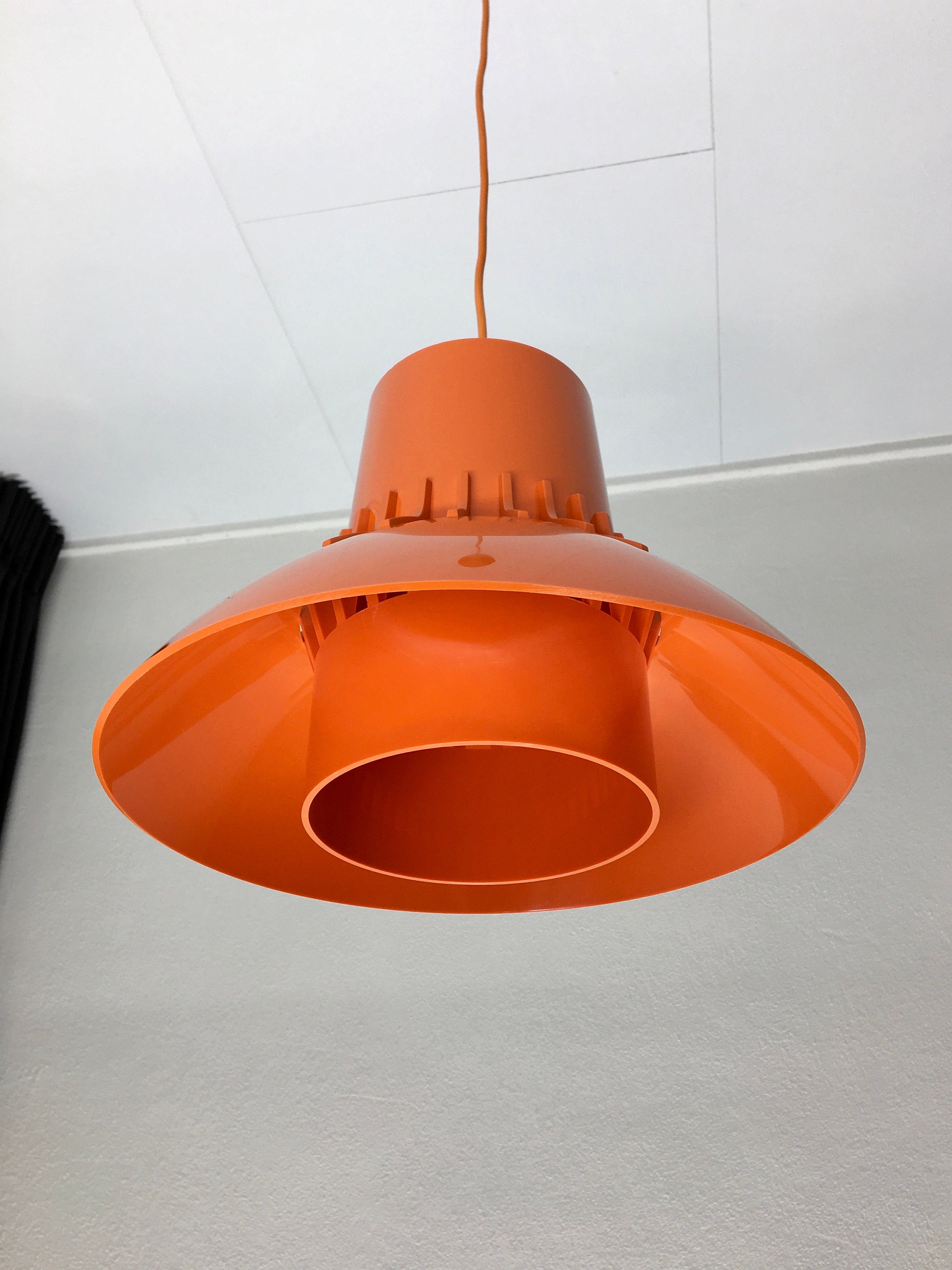 Orange Nordisk Solar Compagni Lamp - Sven Middelboe - Vintage Space Age ...