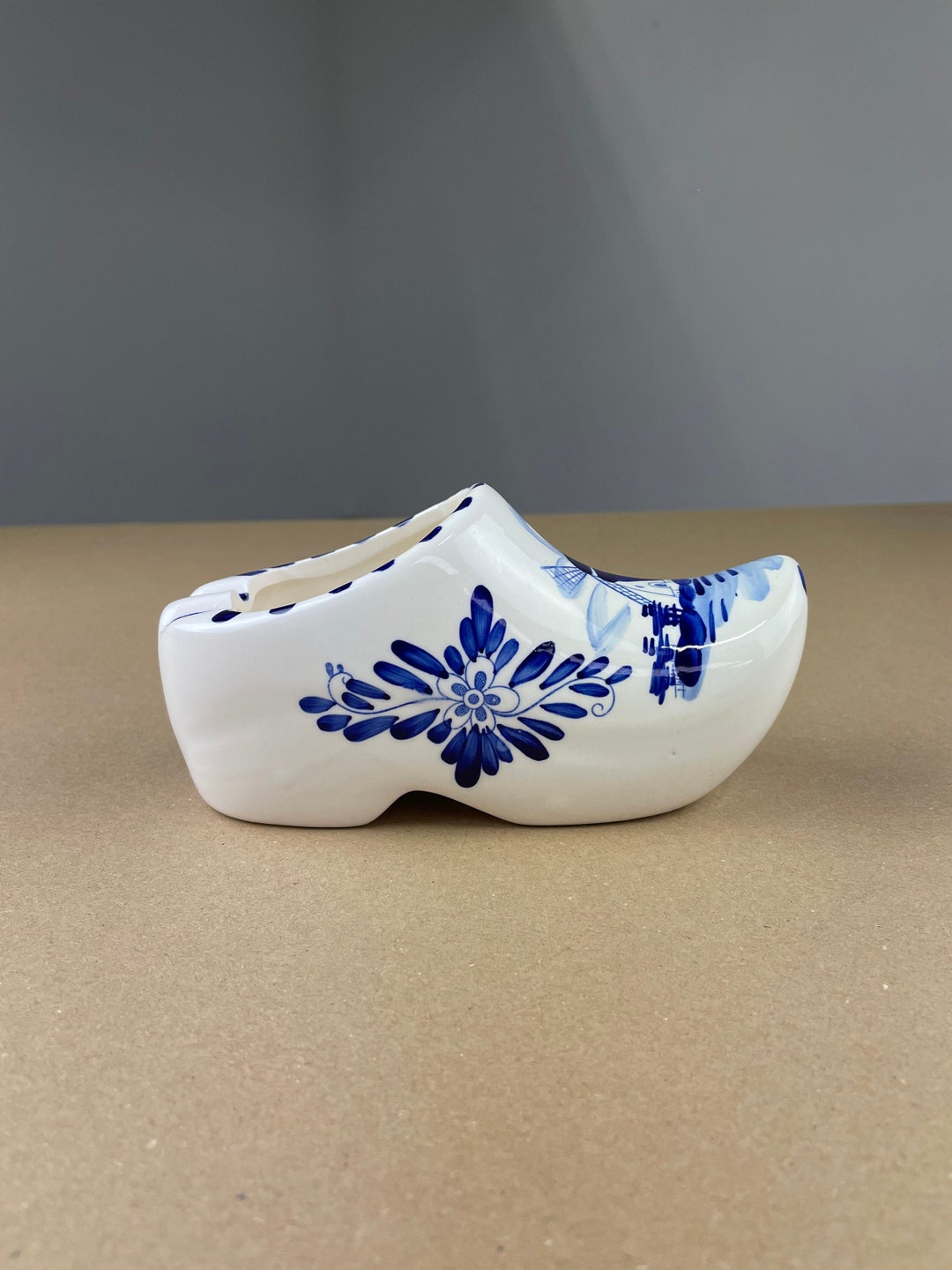 Delft Blue Wooden Shoe Dutch Vintage Earthenware Clump Collector - Etsy