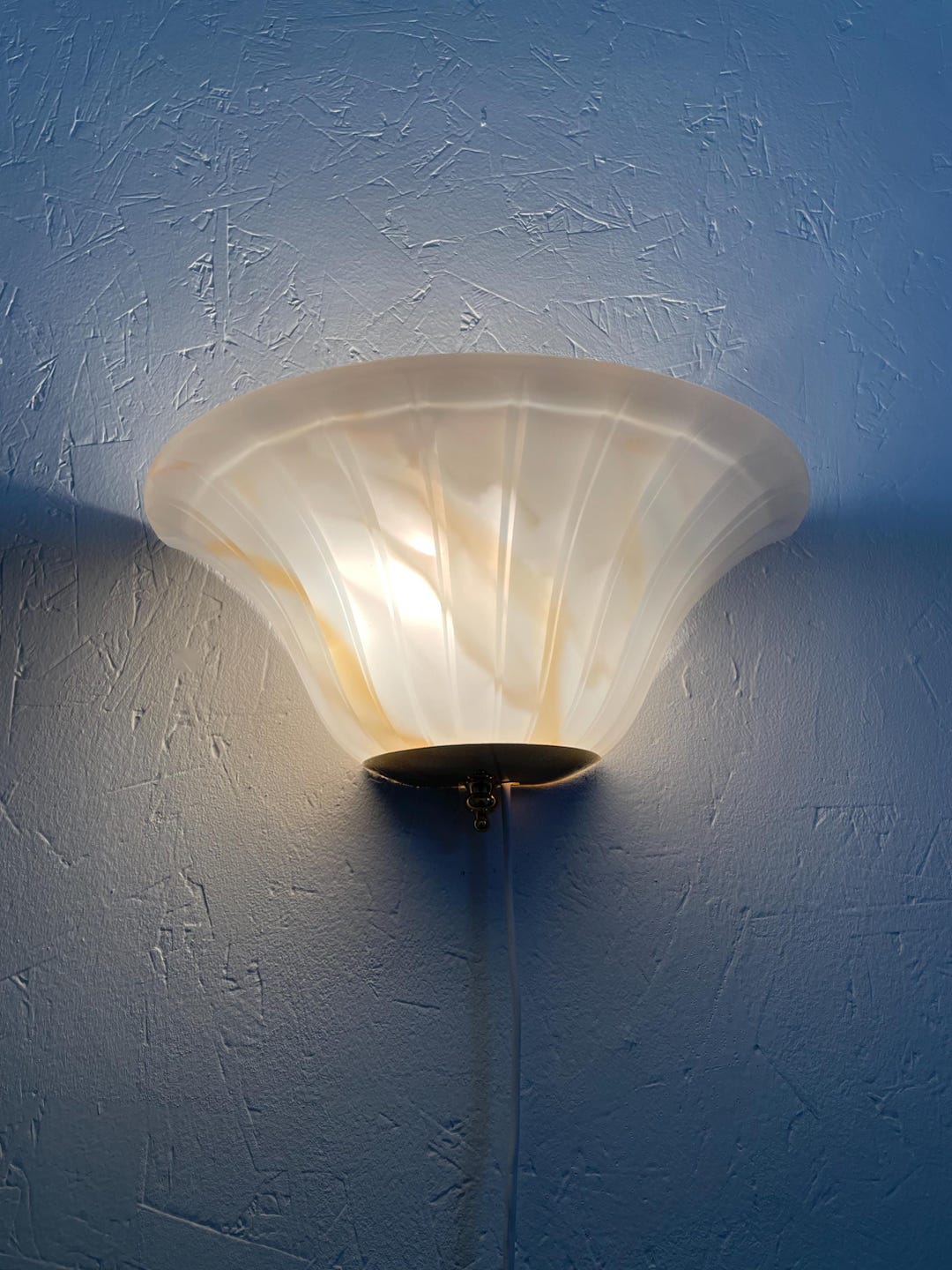Vintage Glass Wall Lamp by Happy Light - 1990s Lighting - Etsy