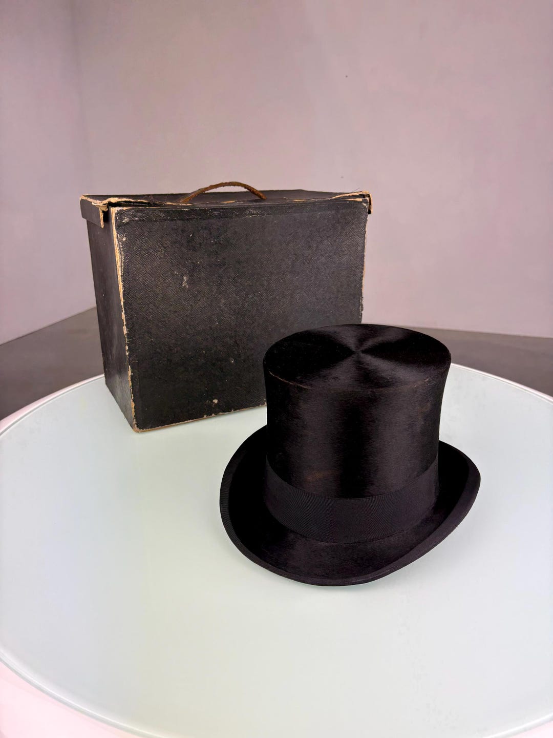 F. Beudeker Rotterdam Top Hat Size 56 - Antique Black - Vintage Dutch ...