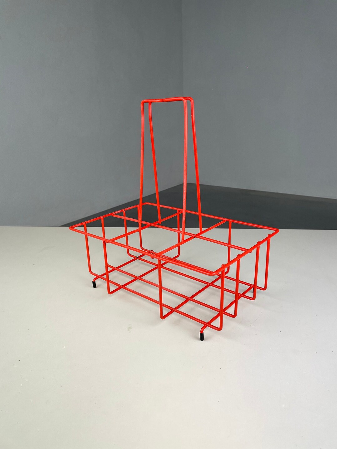 Vintage Dutch Bottle Carrier Metal Wire 1970s Design Brocante ...