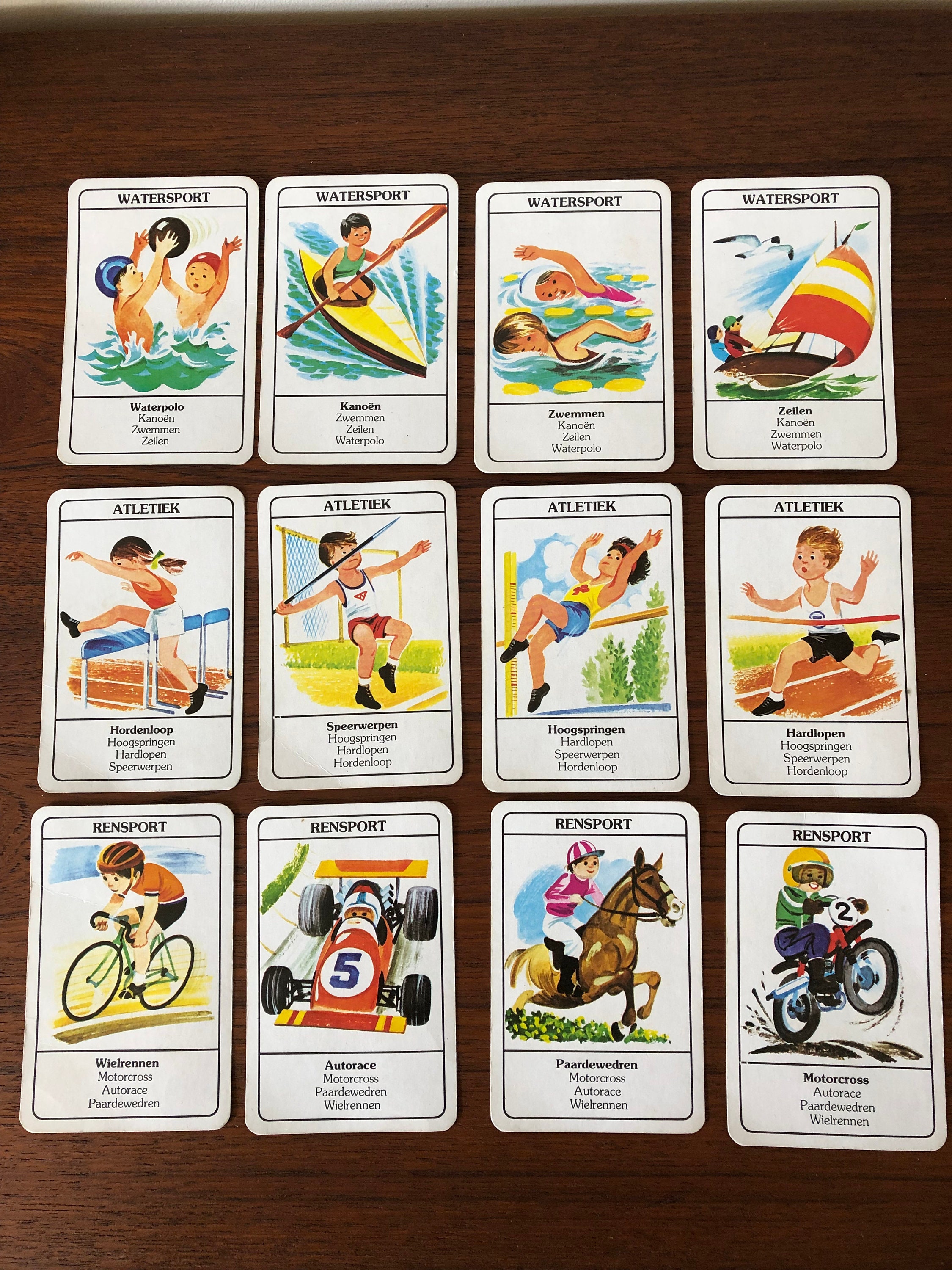 Vintage Card Game Quartet Sport Edition From Papita | Etsy