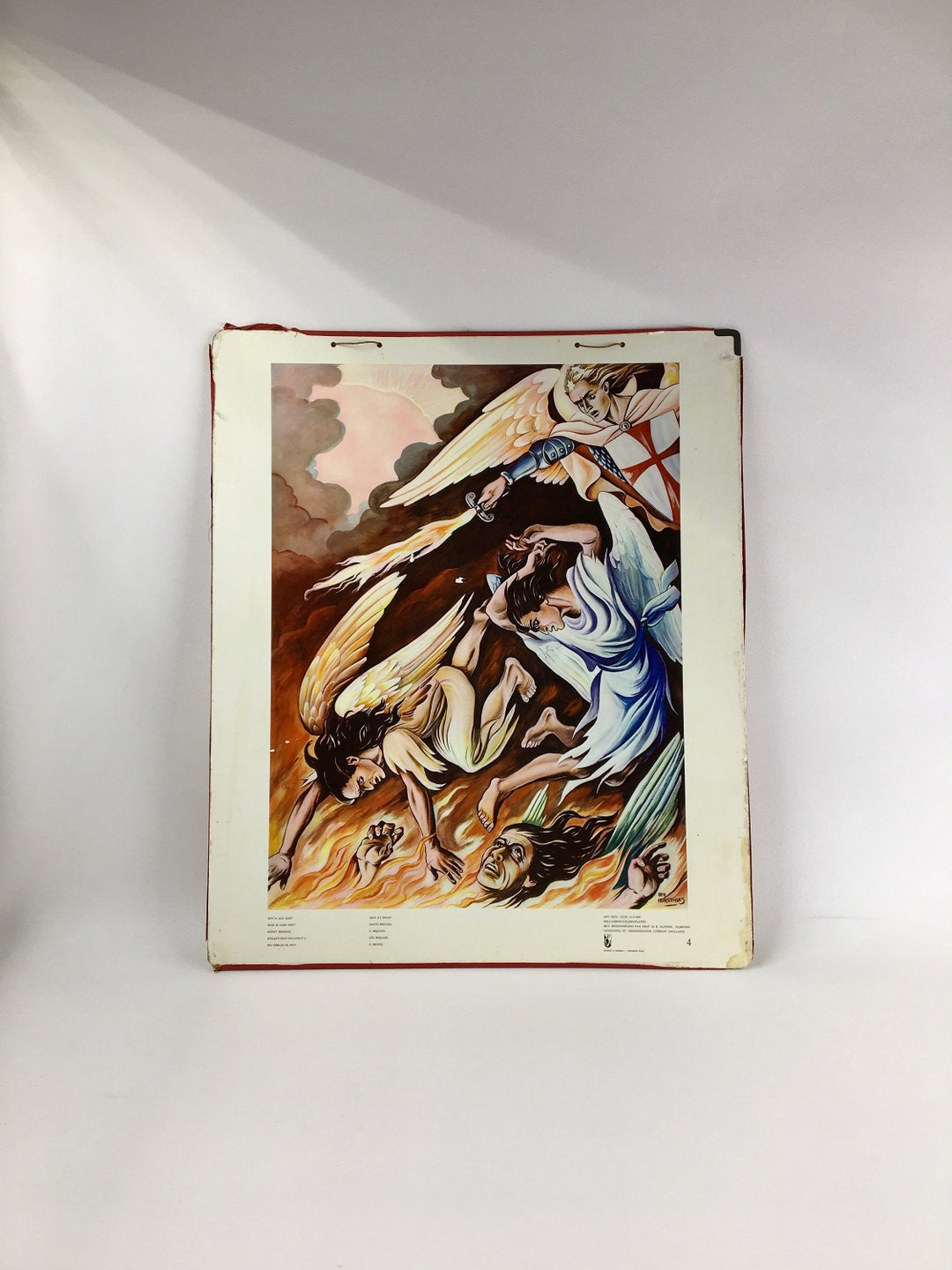 Caída de los Ángeles Placa bíblica de Bellarminus Génesis 6:1 Sankt ...