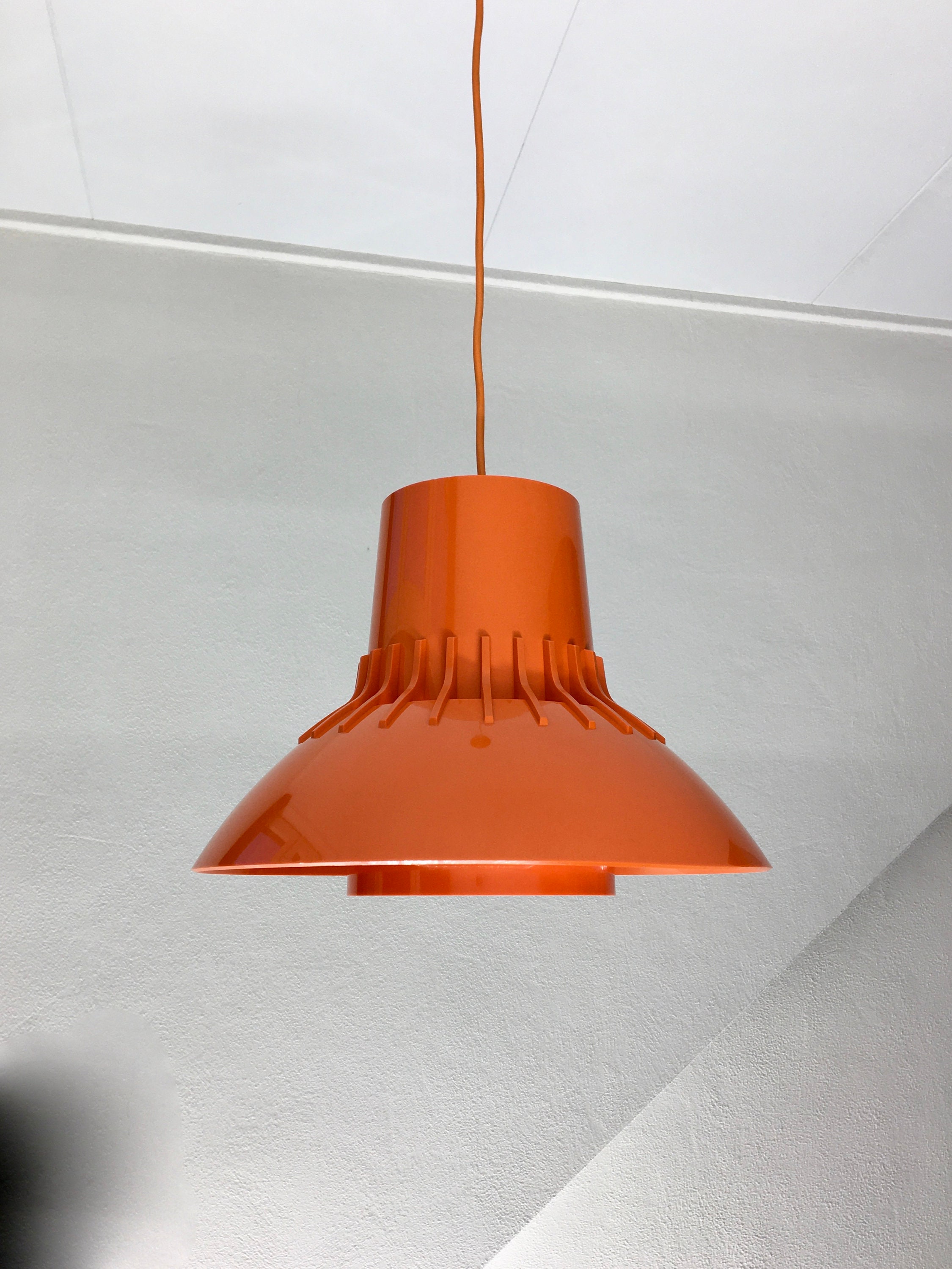 Orange Nordisk Solar Compagni Lamp - Sven Middelboe - Vintage Space Age ...