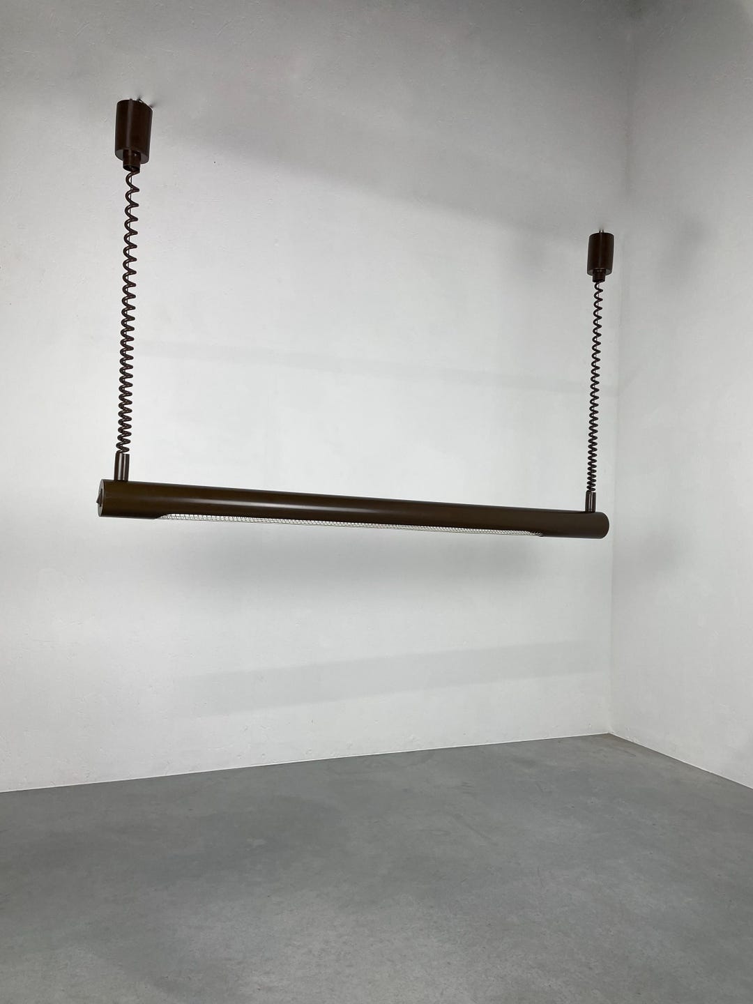 Modern Fluorescent Tube Lamp Massive Belgium Lighting Brown Plastic ...