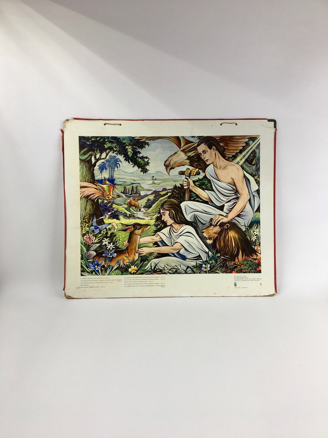 Paradise - Bellarmine Bible Plate - Vintage 50's - Mid Century Print ...
