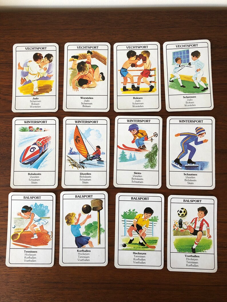 Vintage Card Game Quartet Sport Edition From Papita | Etsy