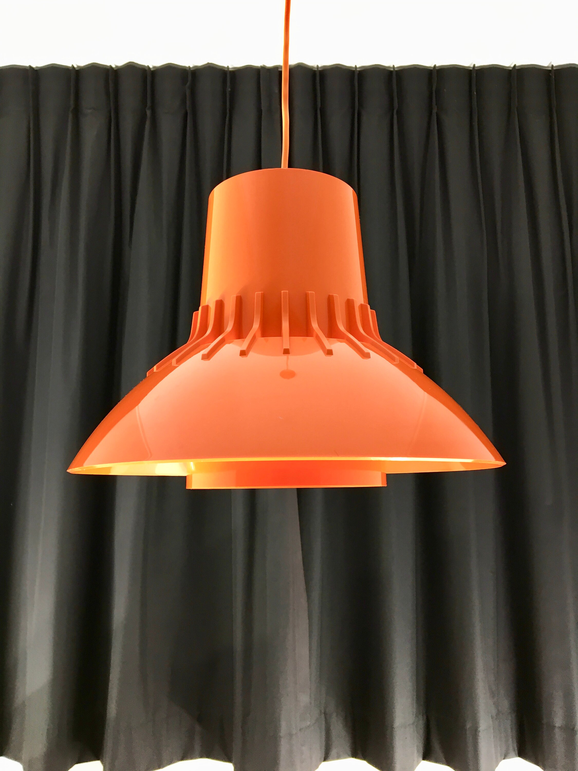 Orange Nordisk Solar Compagni Lamp - Sven Middelboe - Vintage Space Age ...