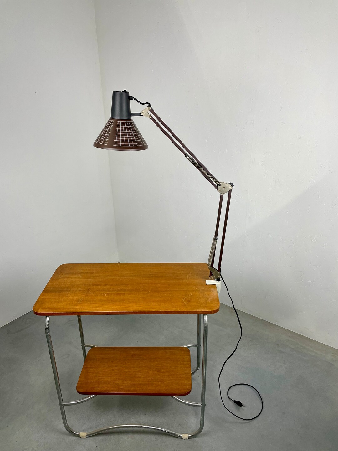 Vintage 70s Architects Lamp Massive Clamp Lamp Industrial Swing Arm ...