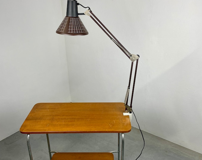 Vintage 70s Architects Lamp - Massive Clamp Lamp - Industrial Swing Arm ...
