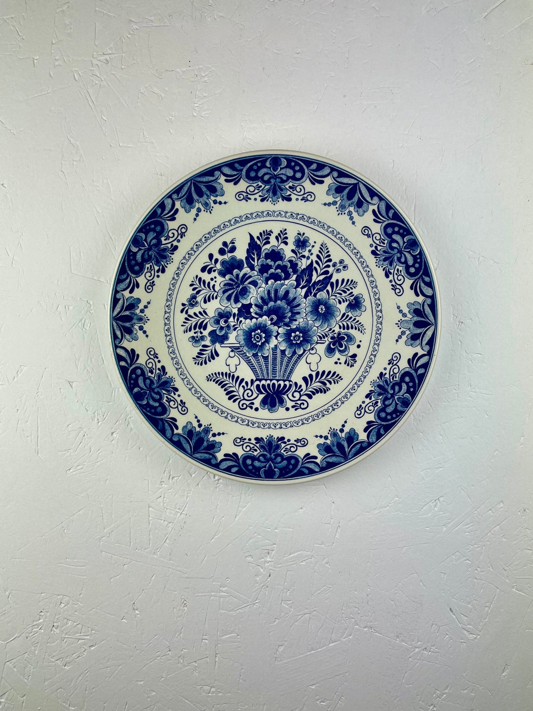 Vintage Delft Blue Wall Plate - Dutch Ceramic Decoration - Classic ...