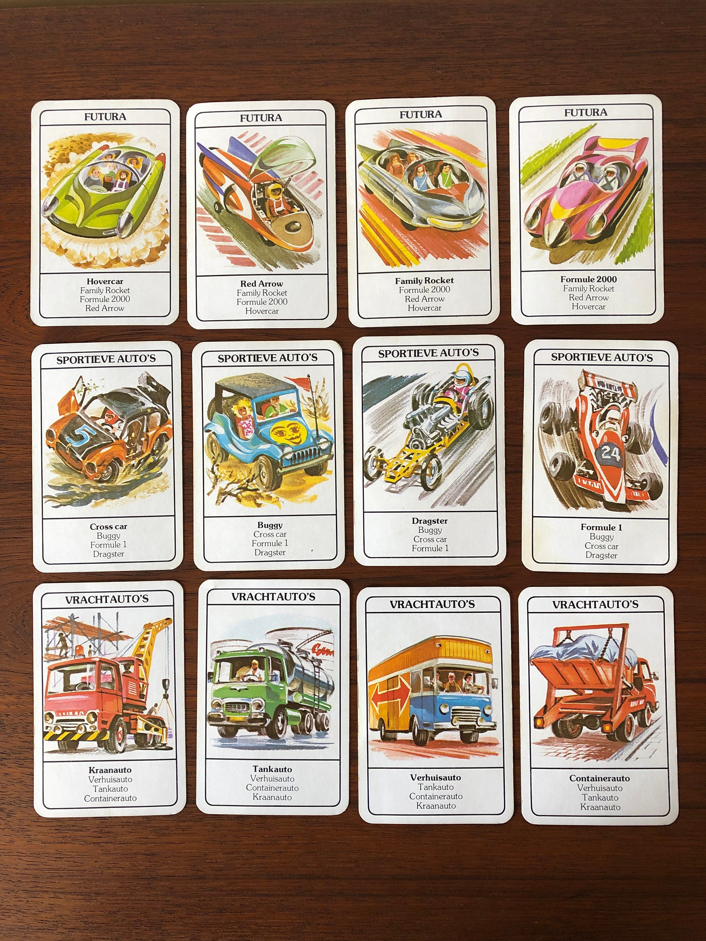 Vintage Card Game Quartet Car Edition From Papita | Etsy