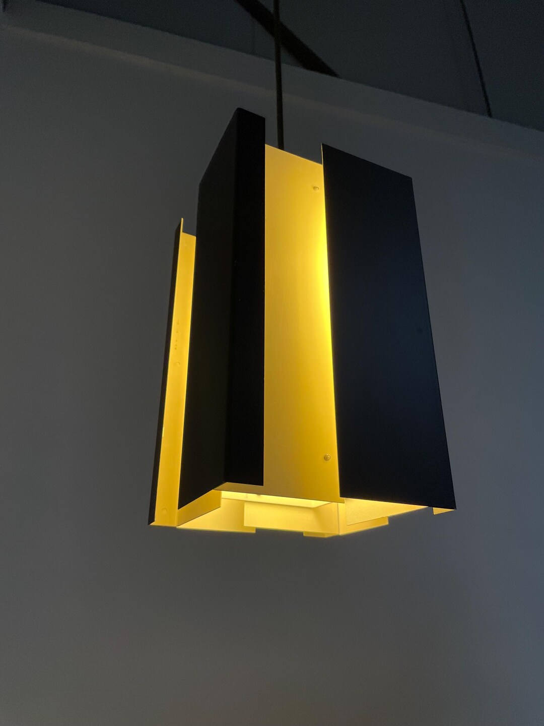 Vintage 1960 Dutch Design Lamp From ANVIA by Jan Hoogervorst - Black ...