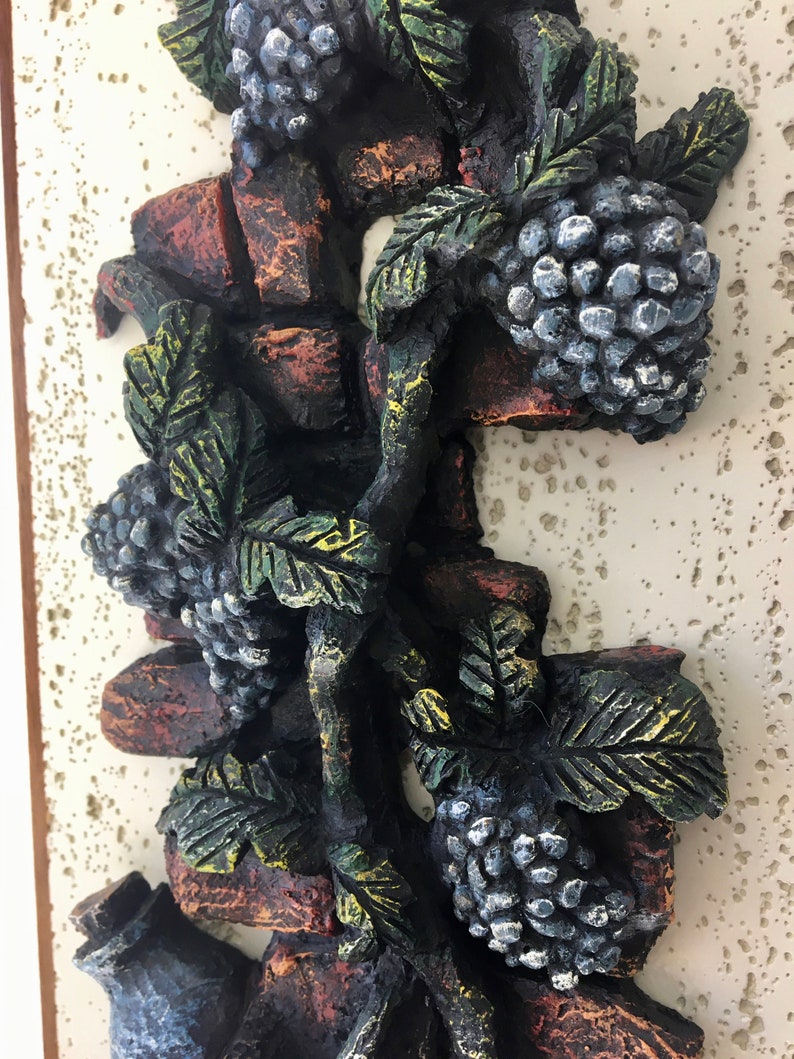 Tile Tableau - Display of a Wine Vine in Ceramic - Vintage Dutch Design ...