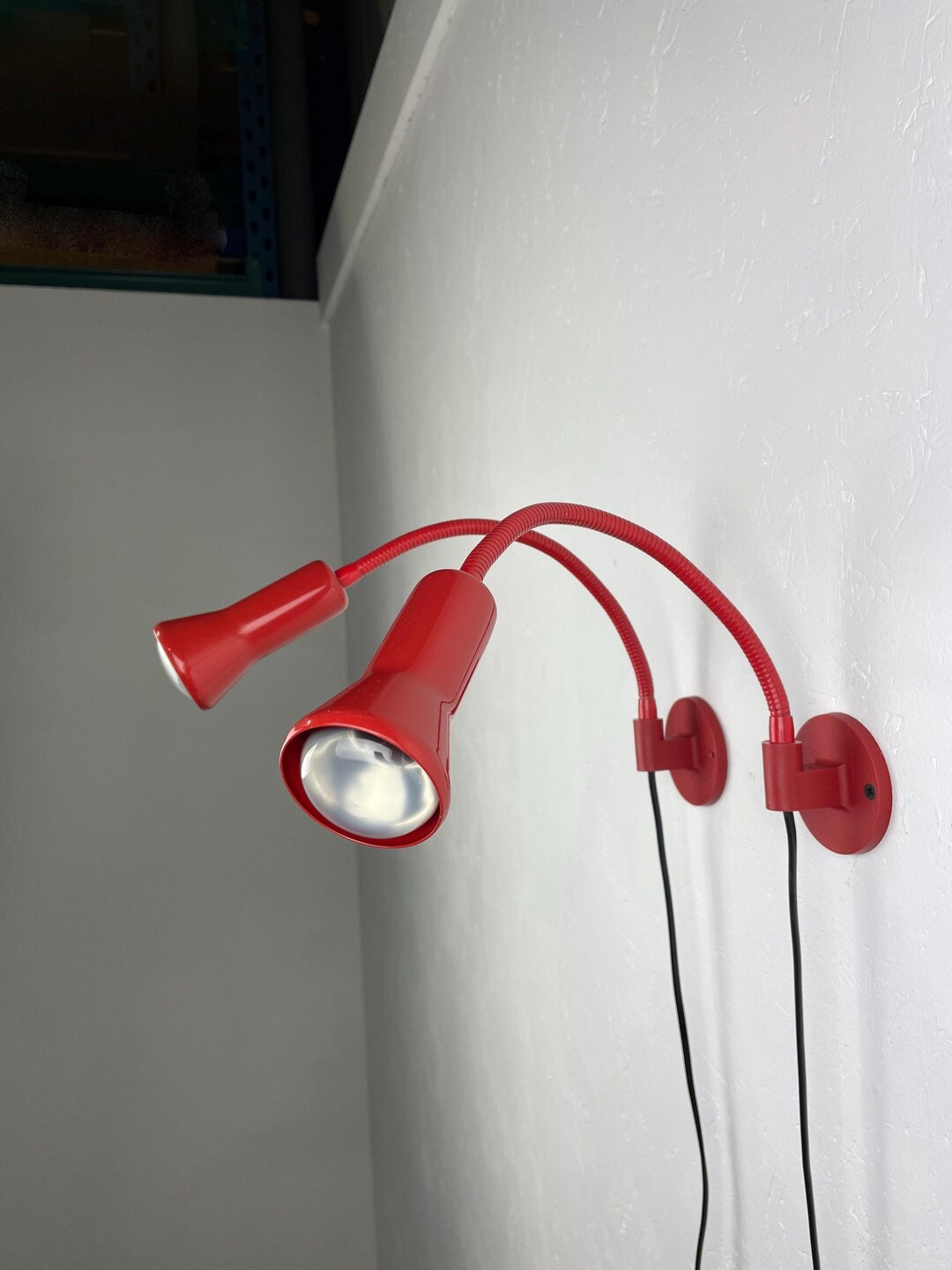 Modern 80s Pop Art Wall Lighting Set of 2 - Happy Light - Vintage Red ...