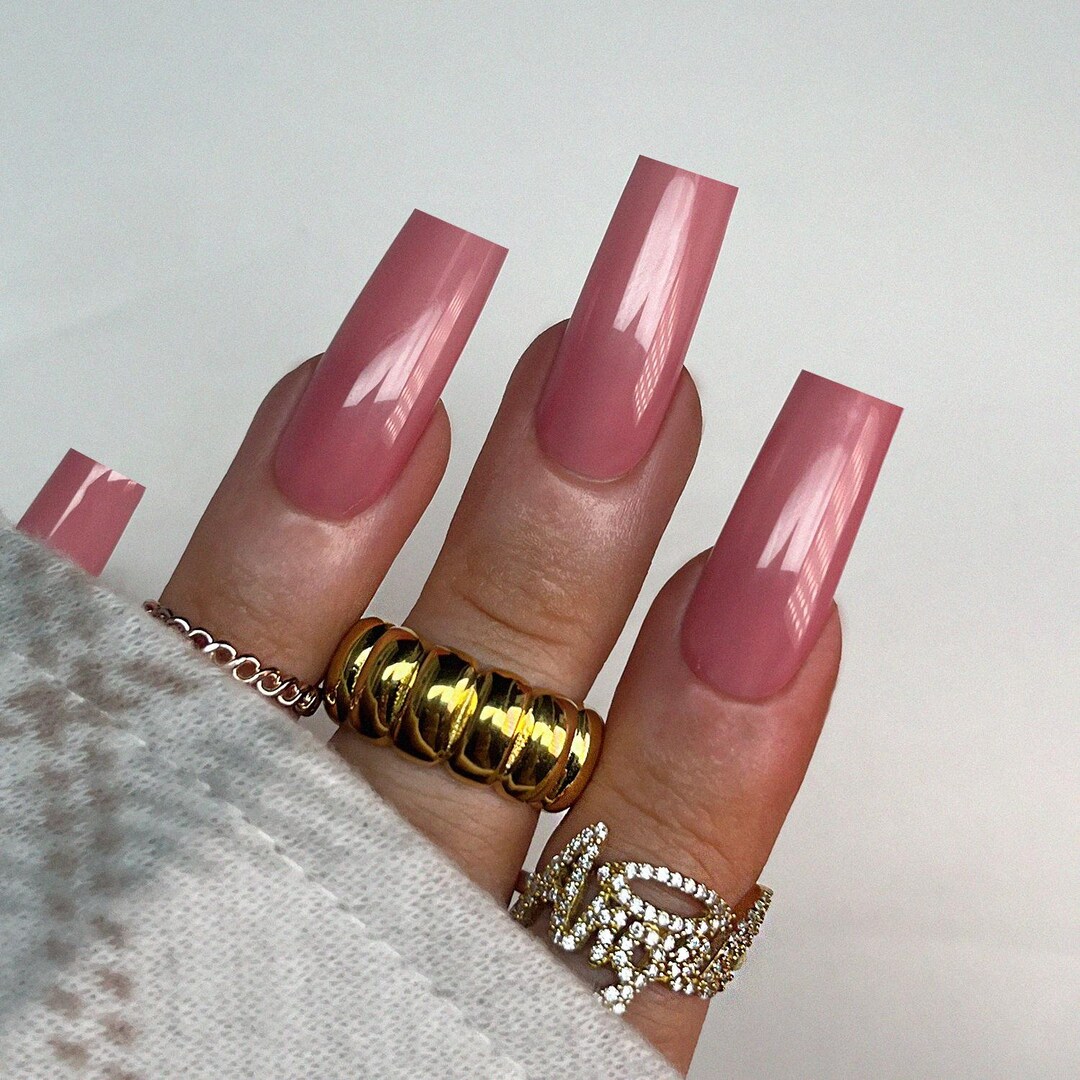 Rose • Base Color (deep Pink). Custom Nails by Nailzsy. Nail Artist ...
