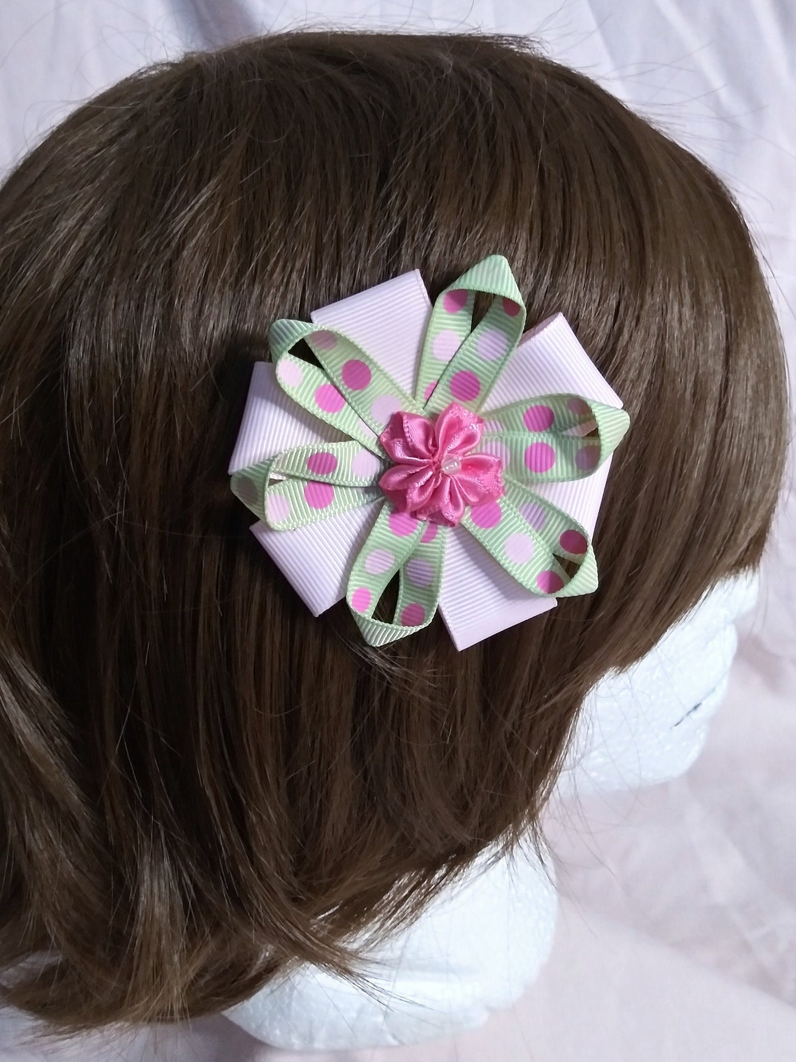 Pink Dots Barrette - Etsy