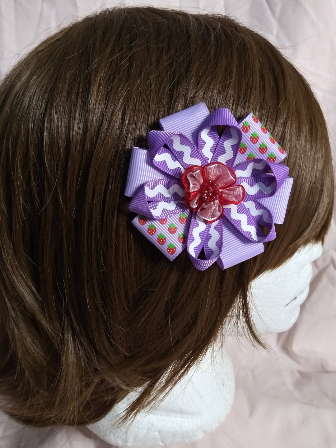 Strawberry Barrette - Etsy