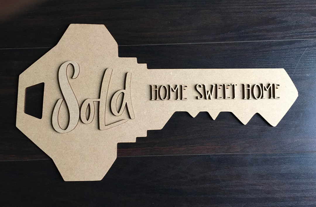 Wooden Welcome Home Key / New Homeowners /realtors / Housewarming Gift ...