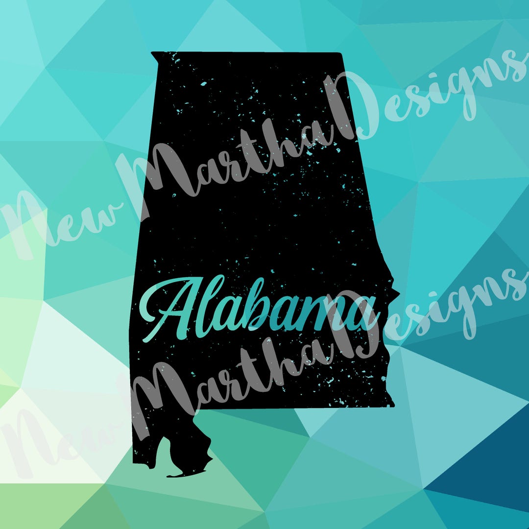 Alabama AL State Distressed Vintage Retro PNG SVG Digital Download T ...