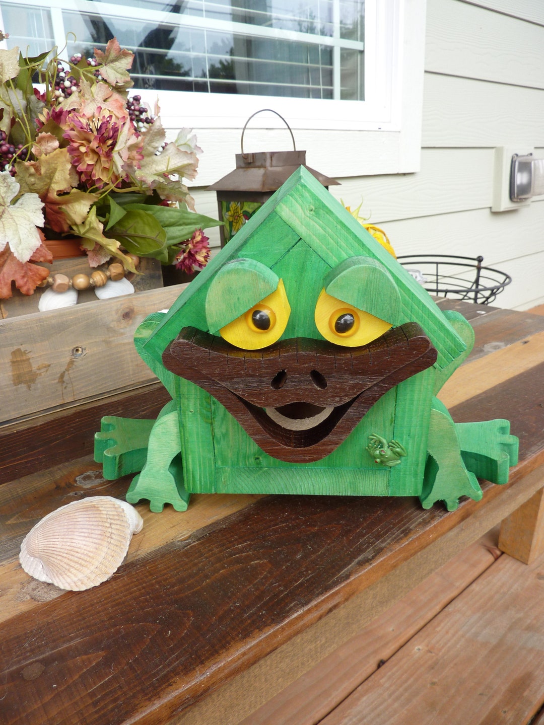 Bullfrog Birdhouse Handmade Decorative Outdoor Caricature Modern - Etsy