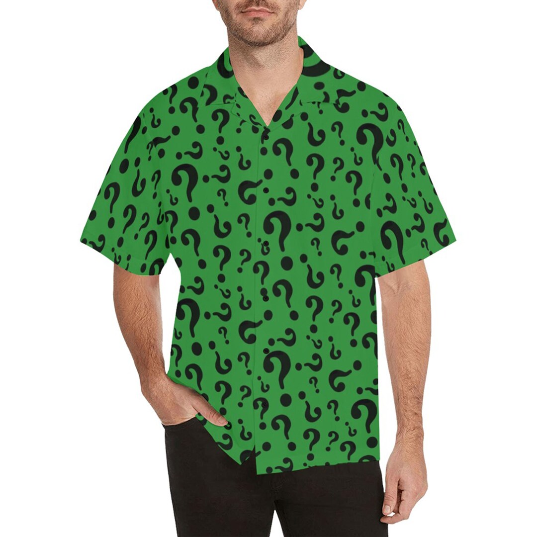 Riddler Riddle Green Questions Men's All Over Print Hawaiian Shirt - Etsy
