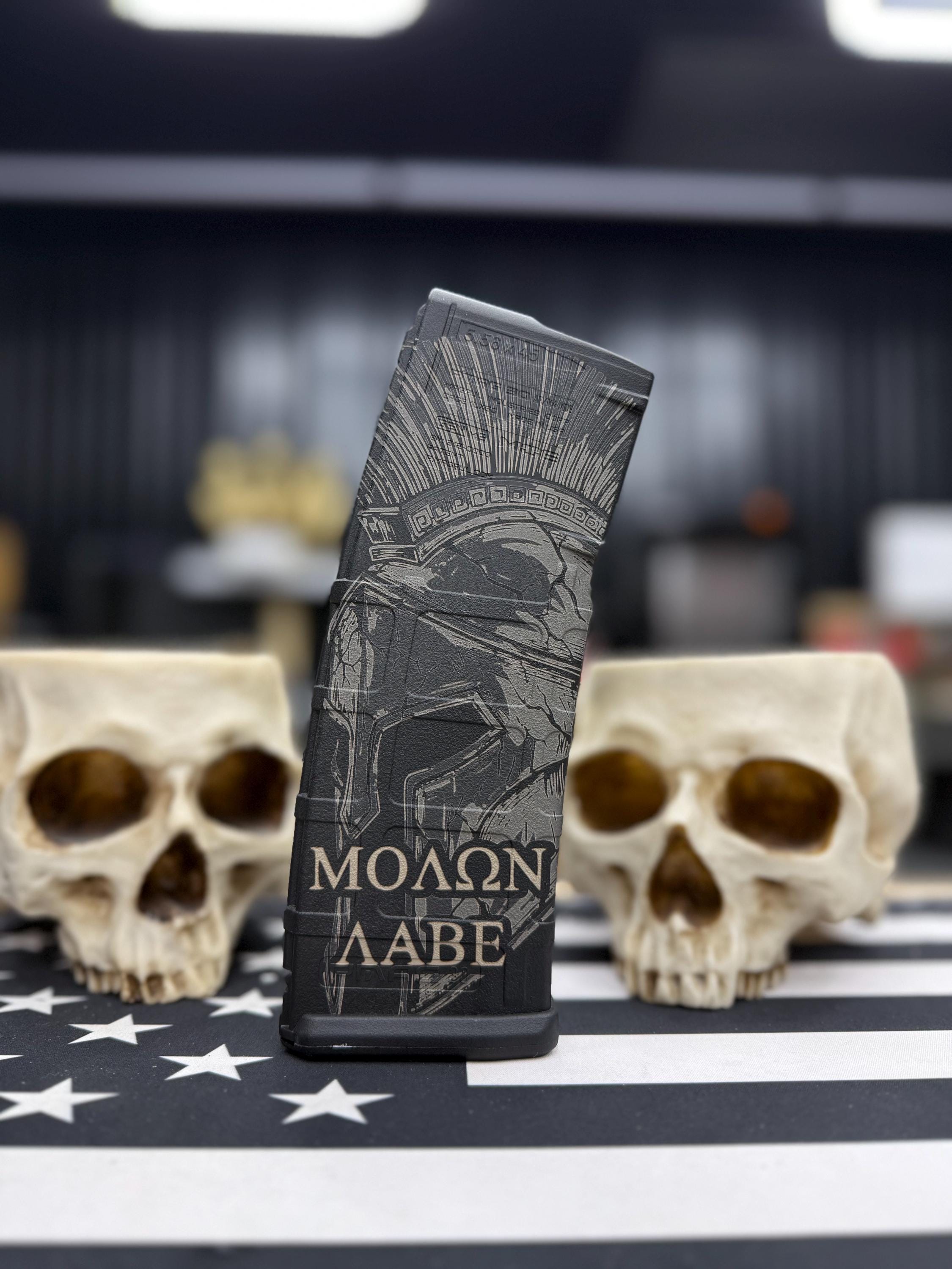 Molon Labe Spartan PMAG Design | Color-layer Lightburn File | Spartan ...