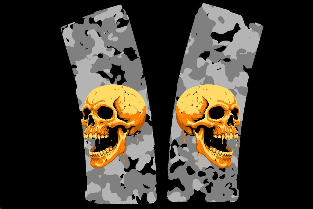 Battle Bones Skull Camo PMAG Engraving Design | Lightburn File | AR-15 ...