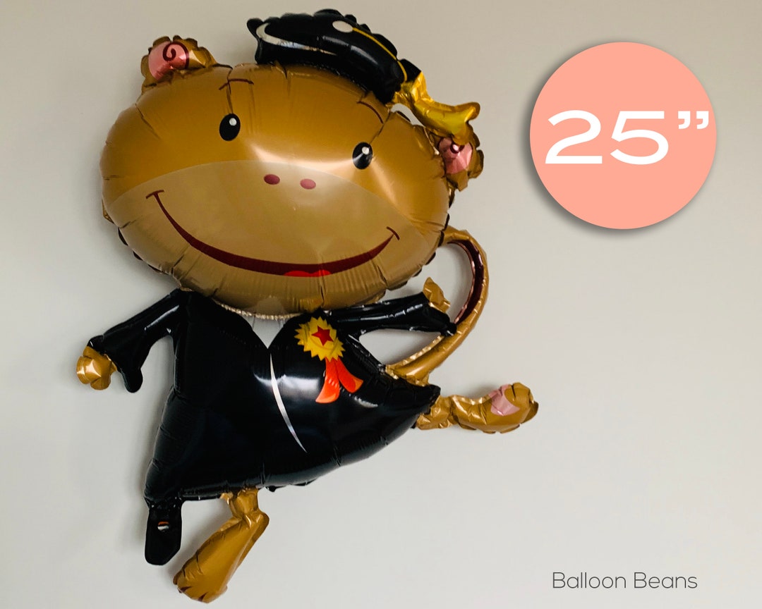 Monkey Graduation Diploma Balloon | 25" With Cap and Gown - Etsy