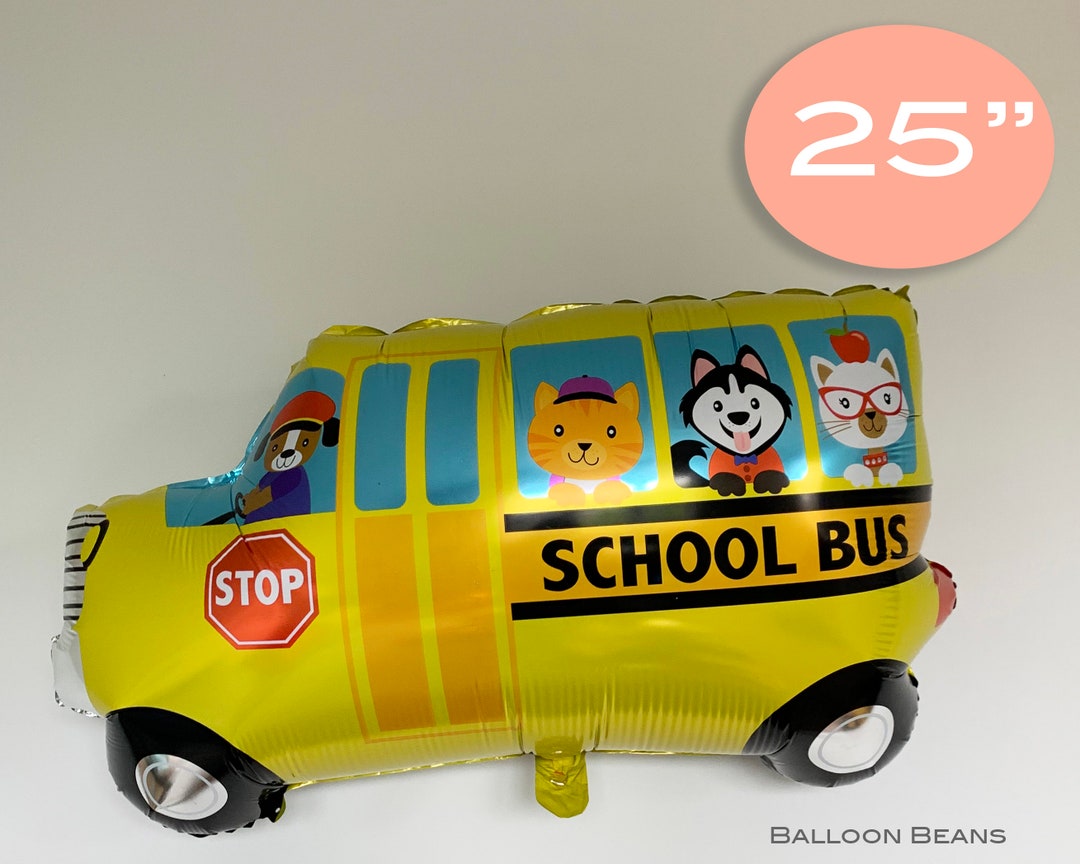Yellow School Bus Balloons 25" | Kids, Birthday Party, Boys, - Etsy