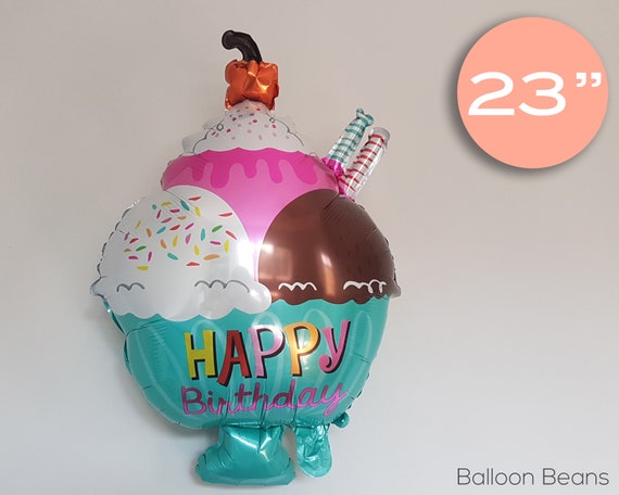 Ice Cream Sundae Balloon 22 Cone Summer Happy | Etsy