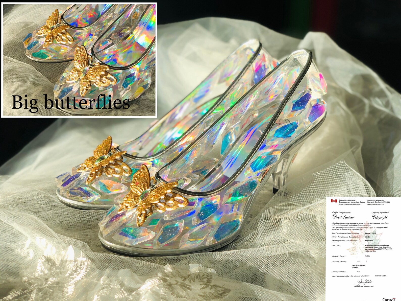 NEW Cinderella Crystal Glass Slipper Disney Princess Wedding - Etsy