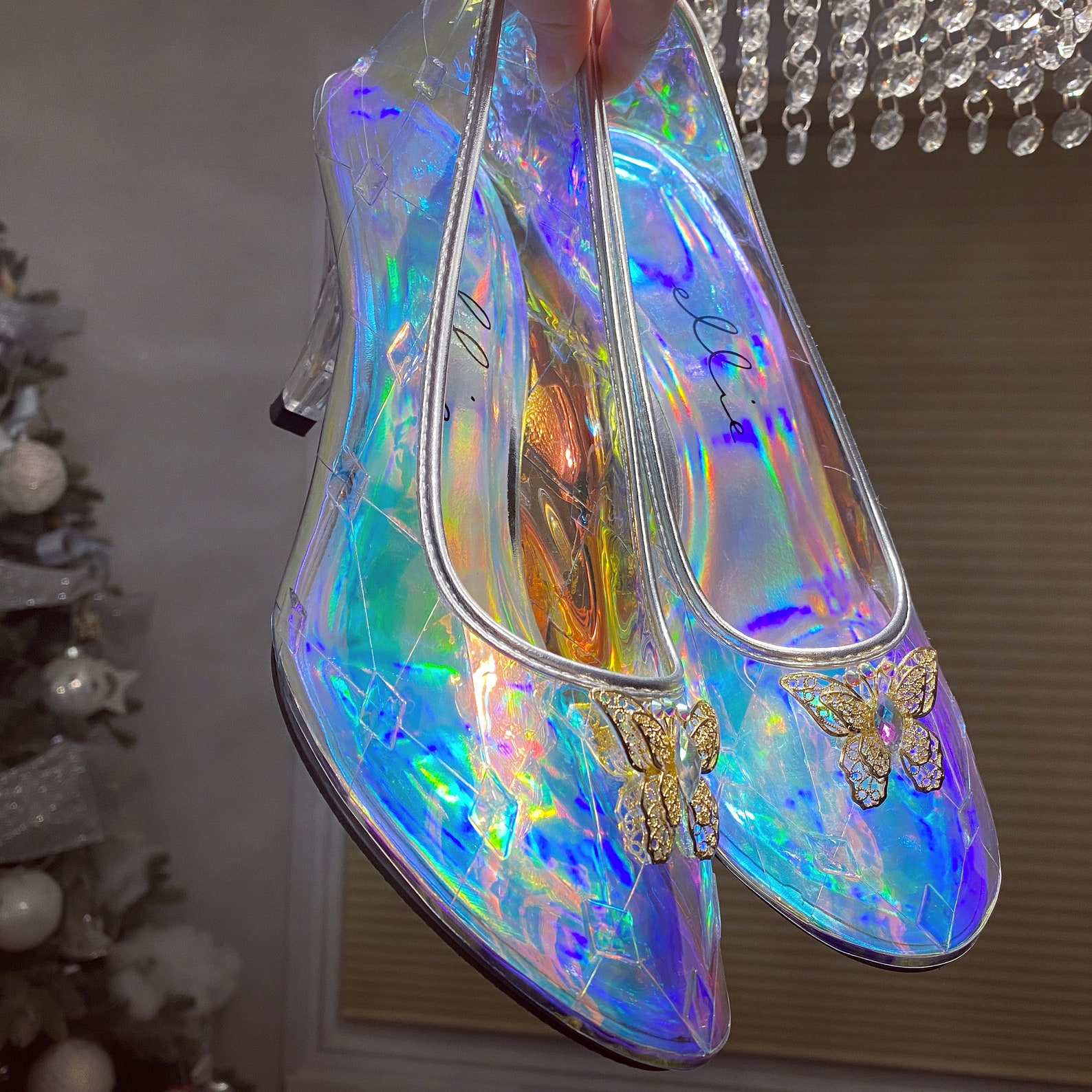 Cinderella Glass Slipper Wedding Shoes Fairytale Disney Princess Theme ...