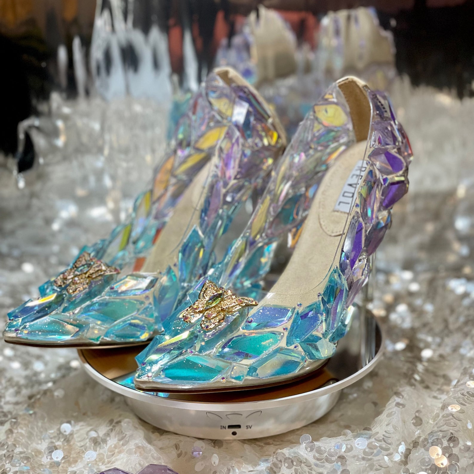 Customize Colour Wedding Cinderella Glass Slippers - Etsy