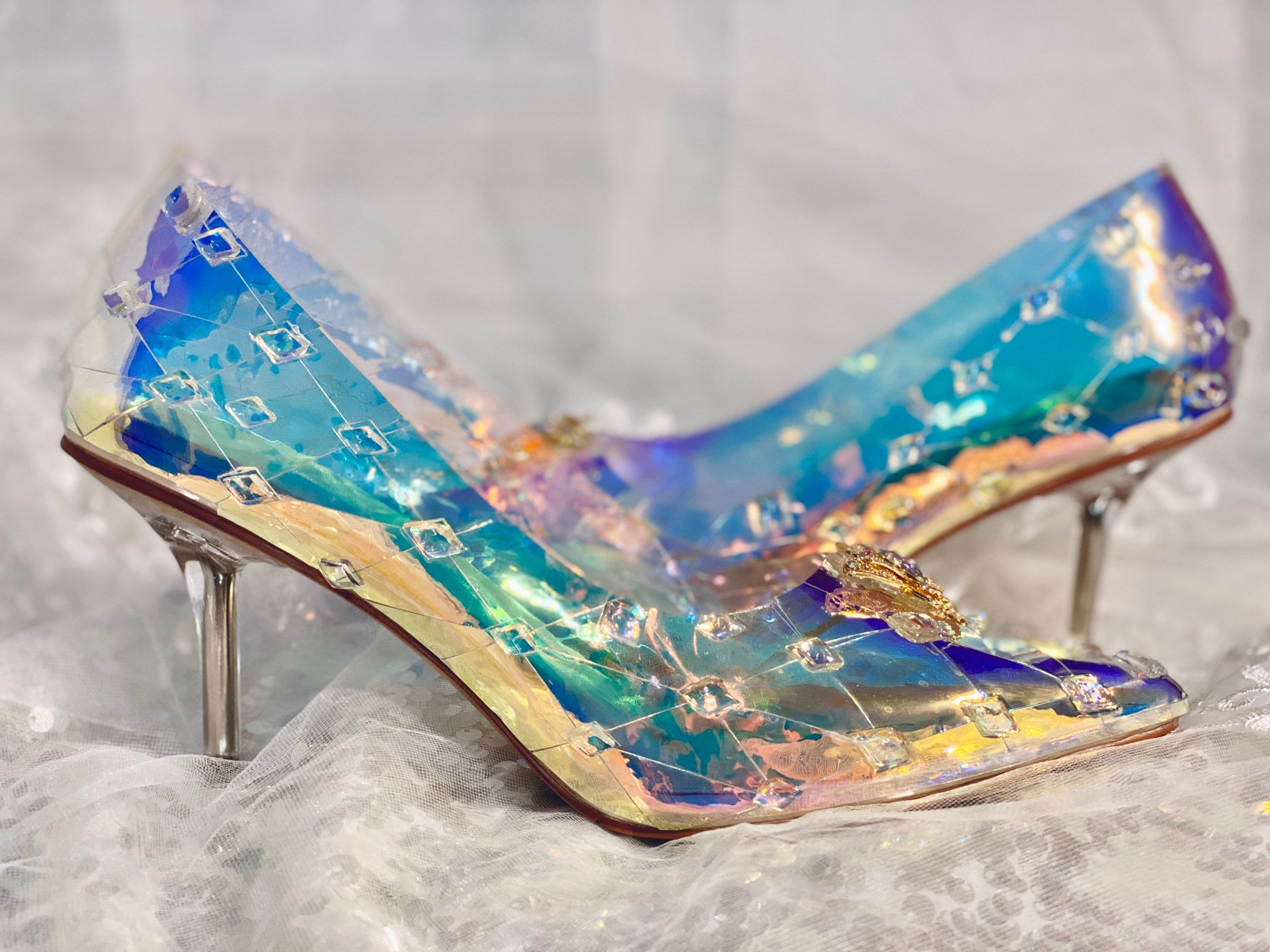 Stunning Cinderella Crystal Shoes High Heel Fairytale Wedding - Etsy Canada