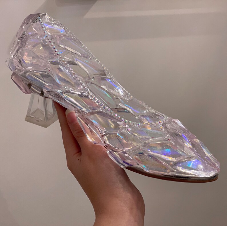 Pink Cinderella Glass Slipper Wedding Shoes Fairytale Disney Princess ...