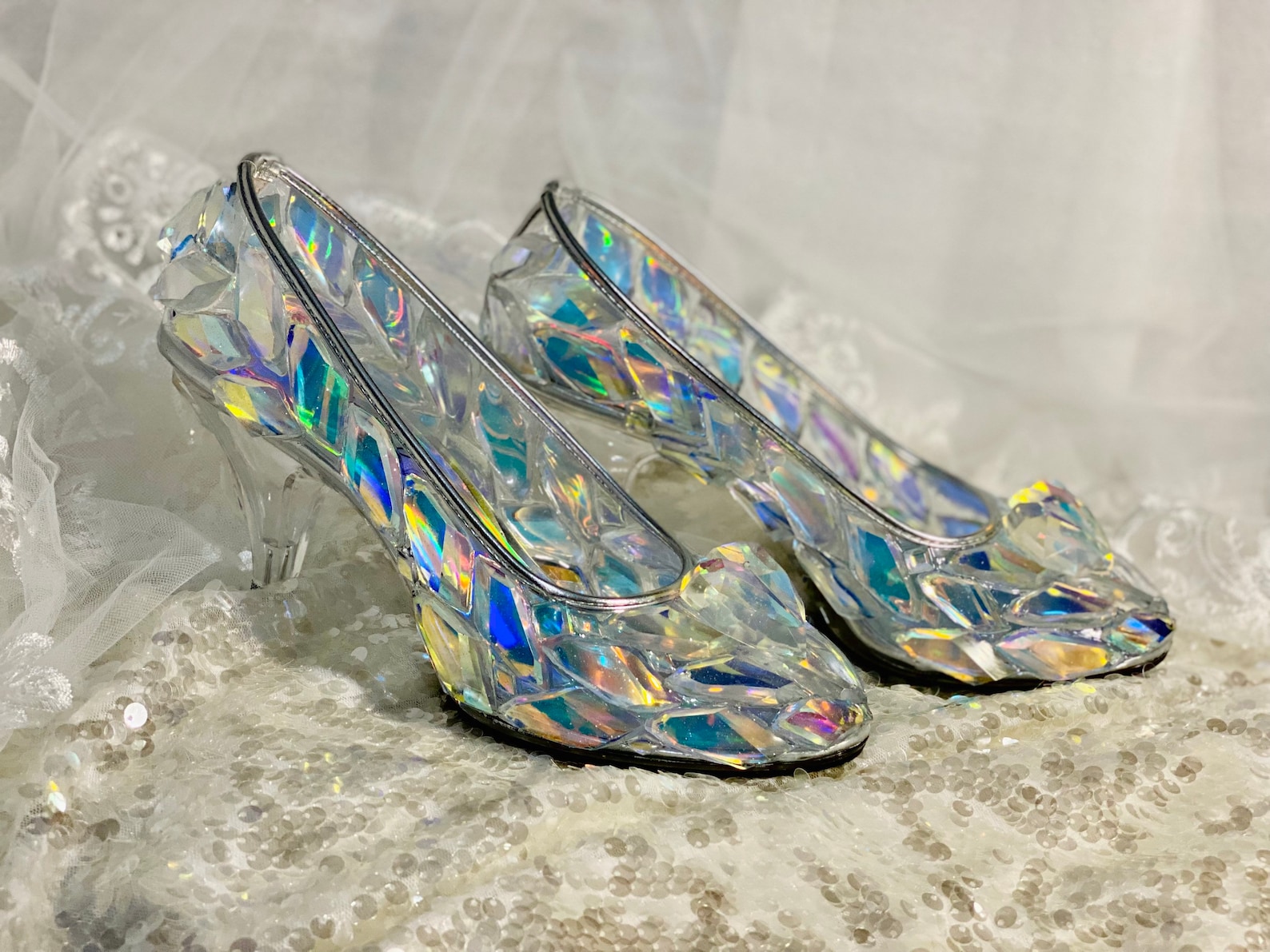 Wedding Cinderella Glass Slippers Fairytale Disney Cos Bridal - Etsy