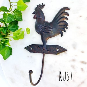 Rooster Hook, Kitchen Rooster Hook, Country Rooster Hook, Whimsical Rooster Hook, Country Decor ...